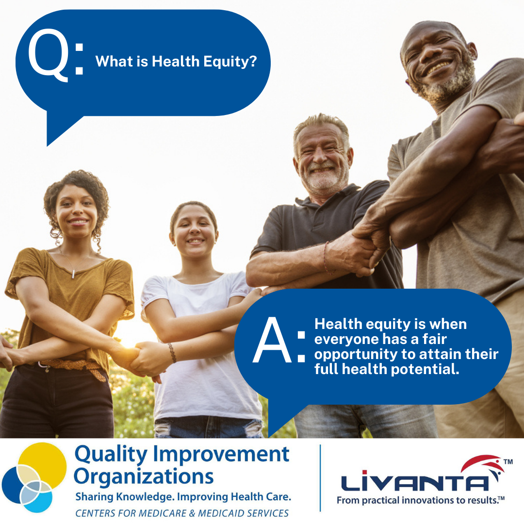 Health equity is when everyone has a fair opportunity to attain their ...
